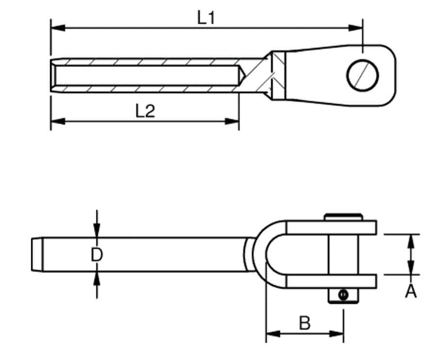 Welded Fork Terminals - Blue Wave